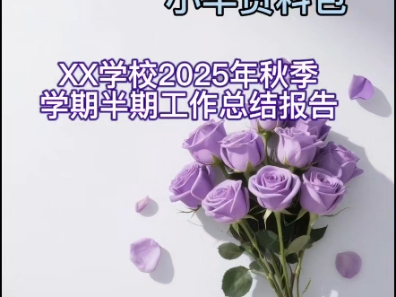 XX学校2025年秋季学期半期工作总结报告