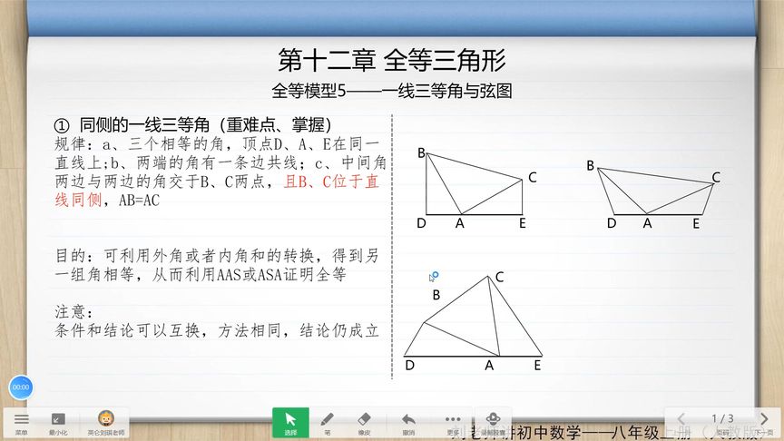全等模型5——一线三等角与弦图