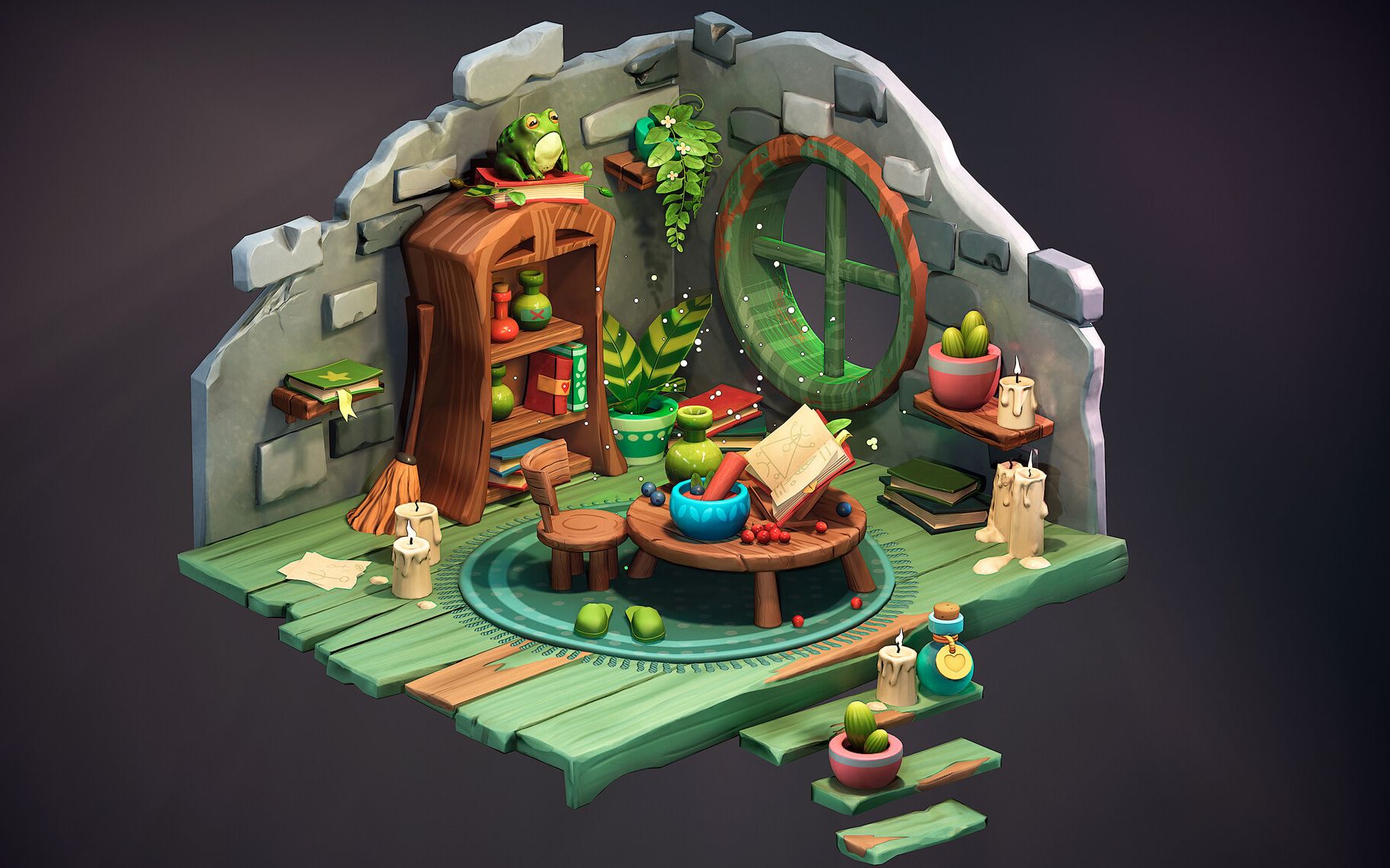 森林小屋模型制作2-3-4-5-6+蛤蟆