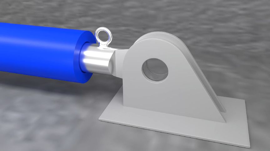 003 结构抗震减震隔震 粘滞阻尼器节点板 C4D制作 VRAY渲染