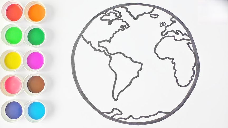【呀!涂鸦】亲子边画边学之手绘世界地图,宝宝认识世界的开始