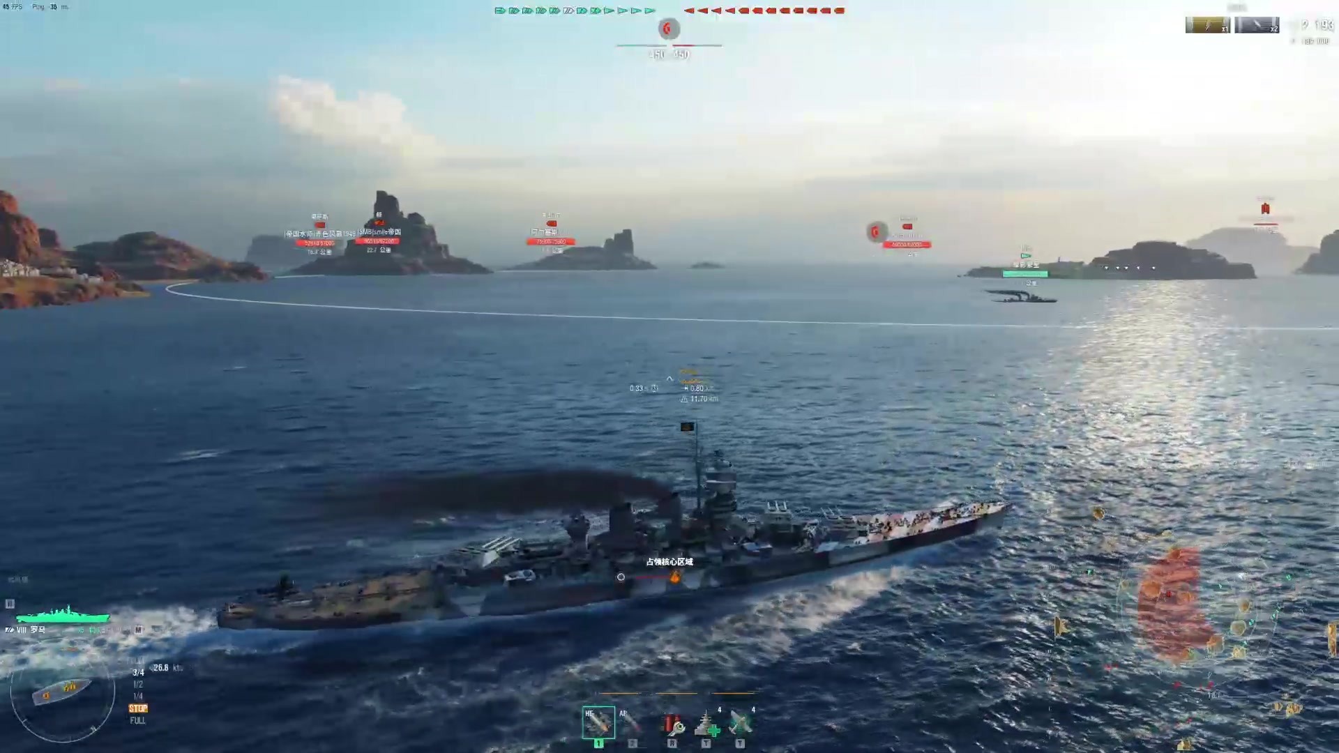 【墨师傅】意大利金币战列舰8级-World of Warships-罗马号-纪念Dead...