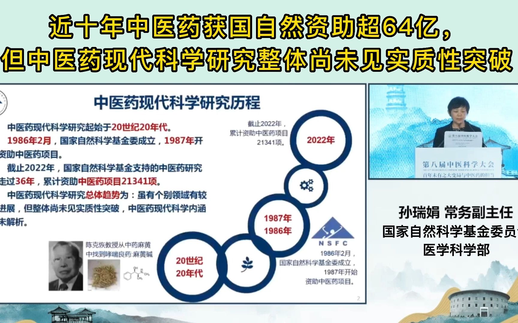孙瑞娟:中医药现代科学研究整体尚未见实质性突破