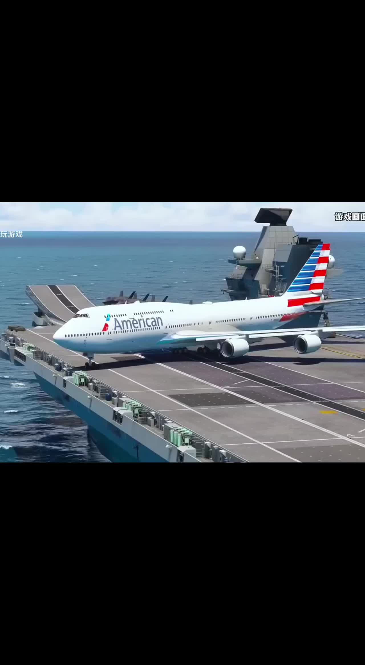 模拟器:客机从航母上起飞,最终能否成功?结局令人意外 #游戏推荐 #单...