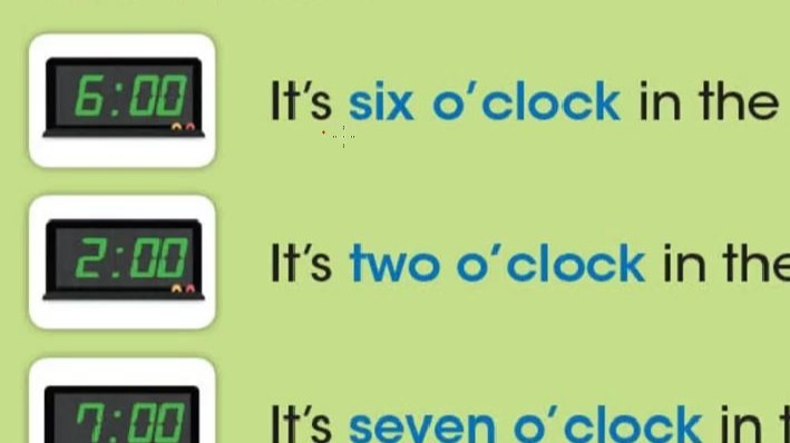 LOOK 2 U6 What time句型&知识点