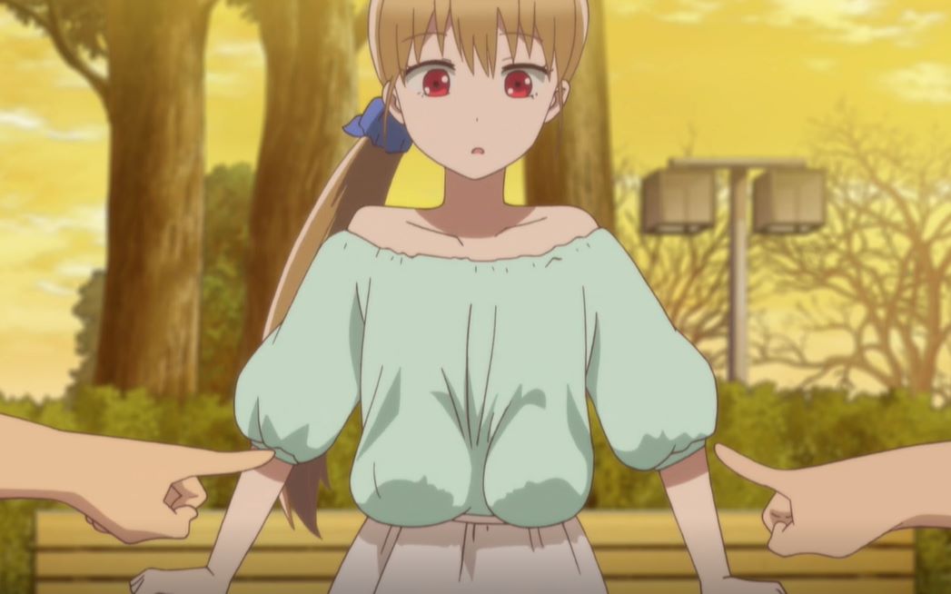 美女你的胸掉了,动漫中用胸垫的少女