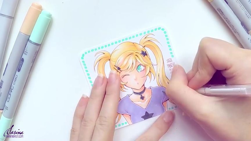 马克笔二次元人物绘画教程