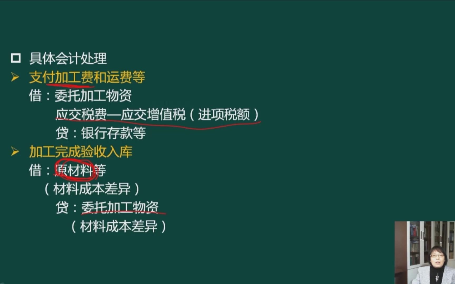 初级会计考点-委托加工物资