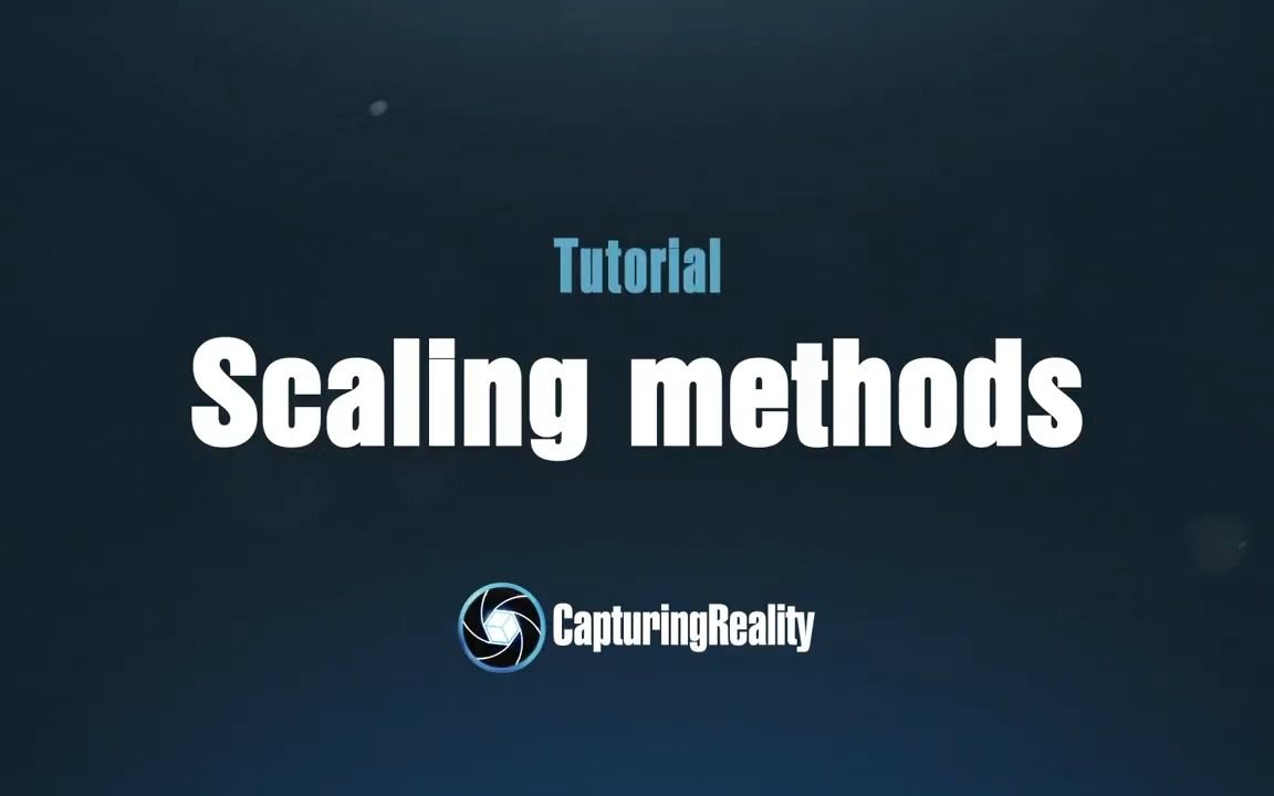 RealityCapture tutorial(Reality Capture教程)-Scaling methods