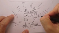 加油简笔画:必胜小兔