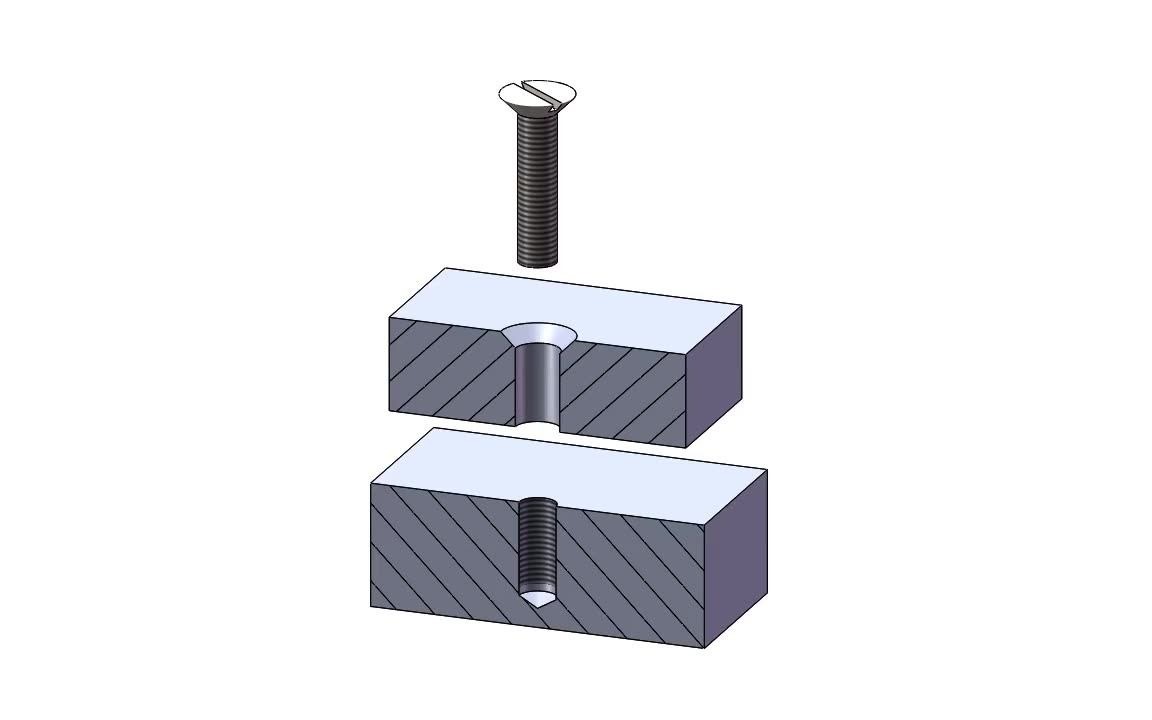 图5-2-1c 螺纹紧固件的连接形式-螺钉连接