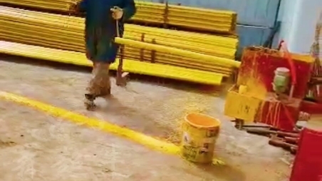 建筑钢管架子管自动刷漆视频