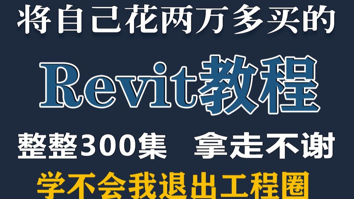 ...(Revit)内部培训教程,全程干货无废话!B站最用心的Revit建模零基础...