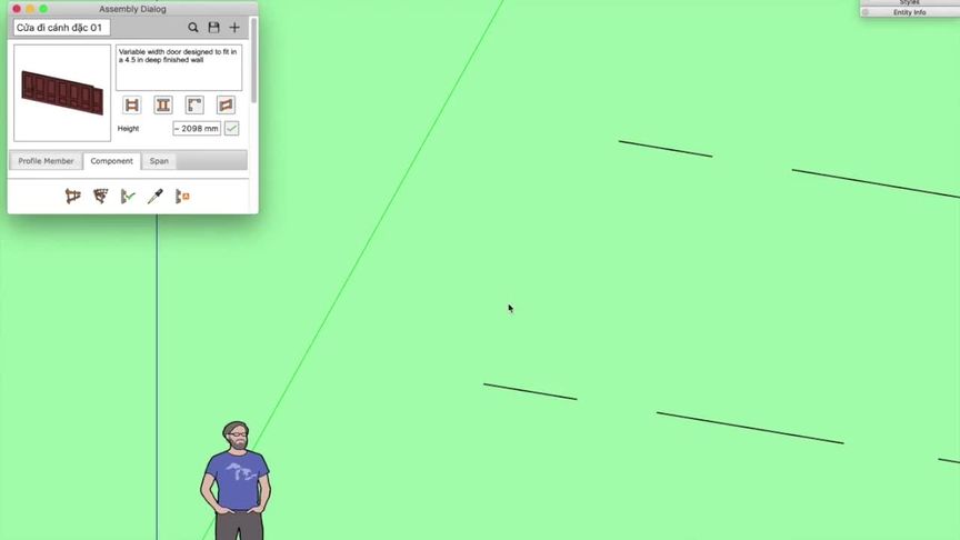 用SketchUp瞬间画出一堆门