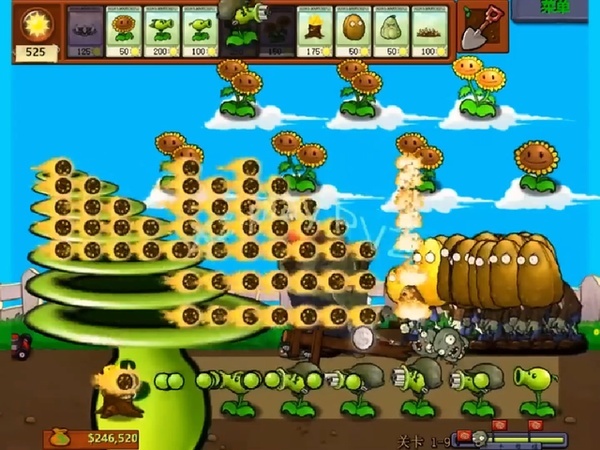 豌豆子弹梯田 植物大战僵尸 pvz