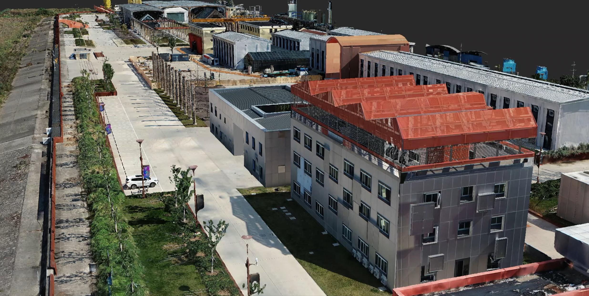 园区无人机建模,模型展示 #无人机建模