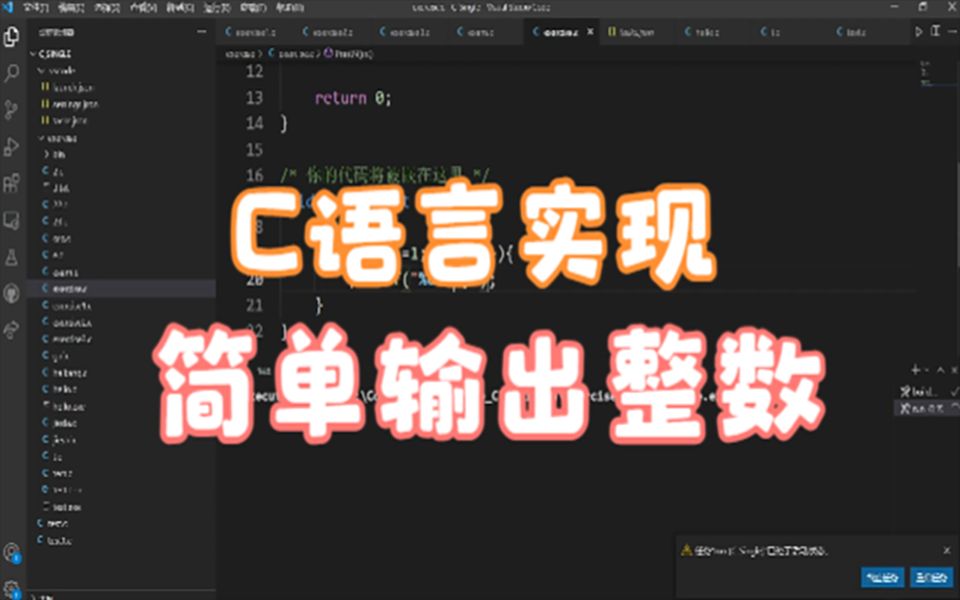 C语言实现“简单输出整数”详解,基础编程由此开始(函数篇第一节)
