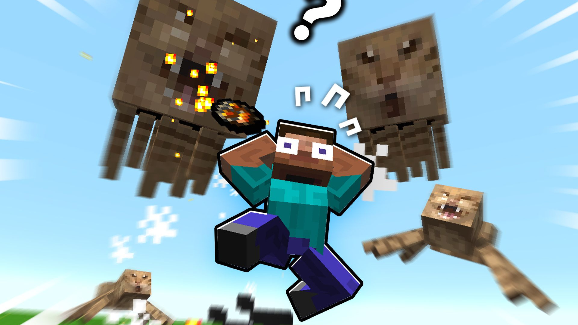 在MC中加入圆头髦耋 !玩家:哈!_哔哩哔哩bilibili_我的世界