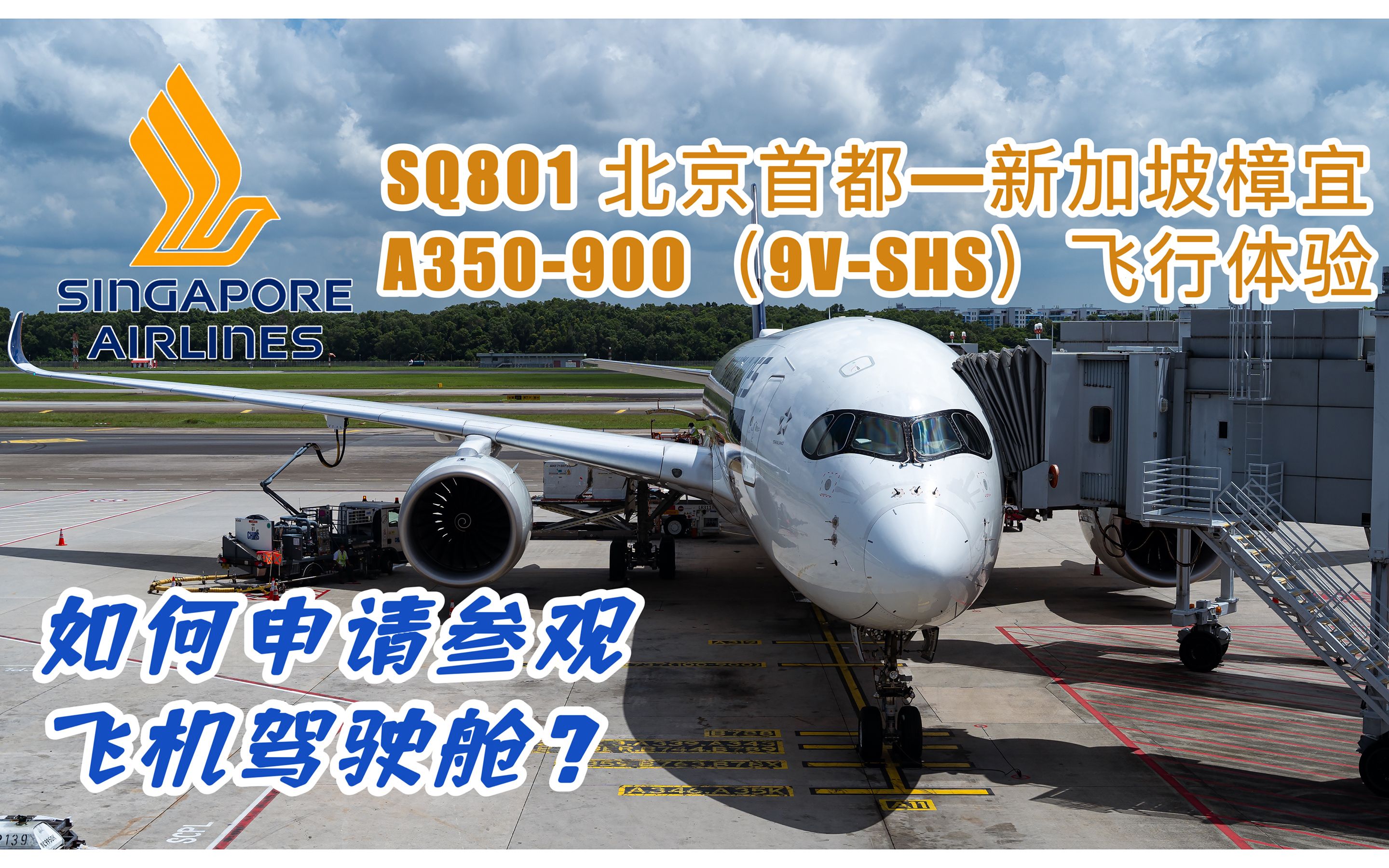 ...如何参观飞机驾驶舱;时隔4年再次出境|新加坡航空SQ801 A350-900...