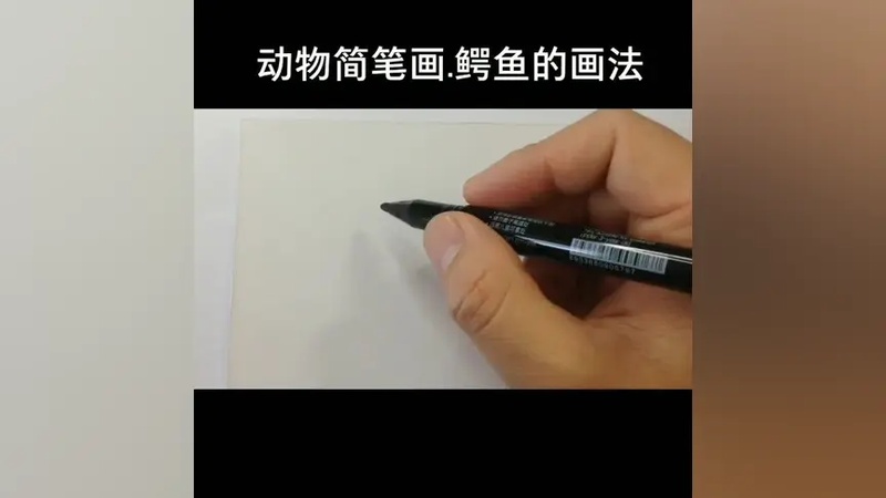 简笔画 可爱简笔画 动物简笔画.鳄鱼的画法