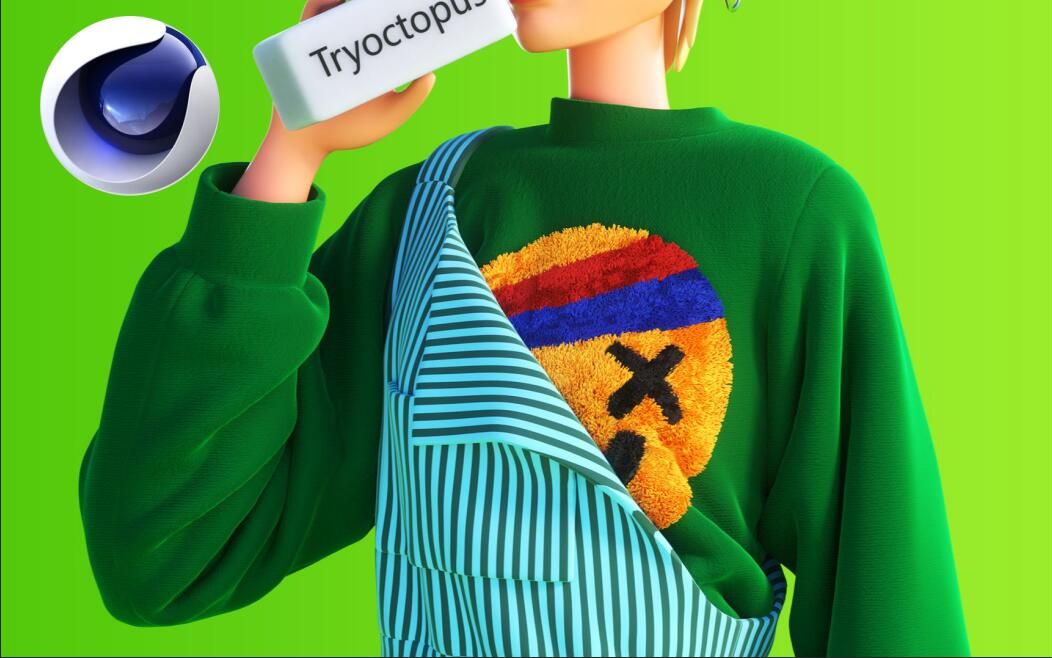 【C4D教程】MD布料卡通角色服装建模渲染教学