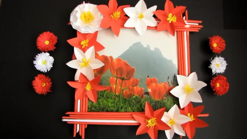 创意手工 可爱小画画照片框