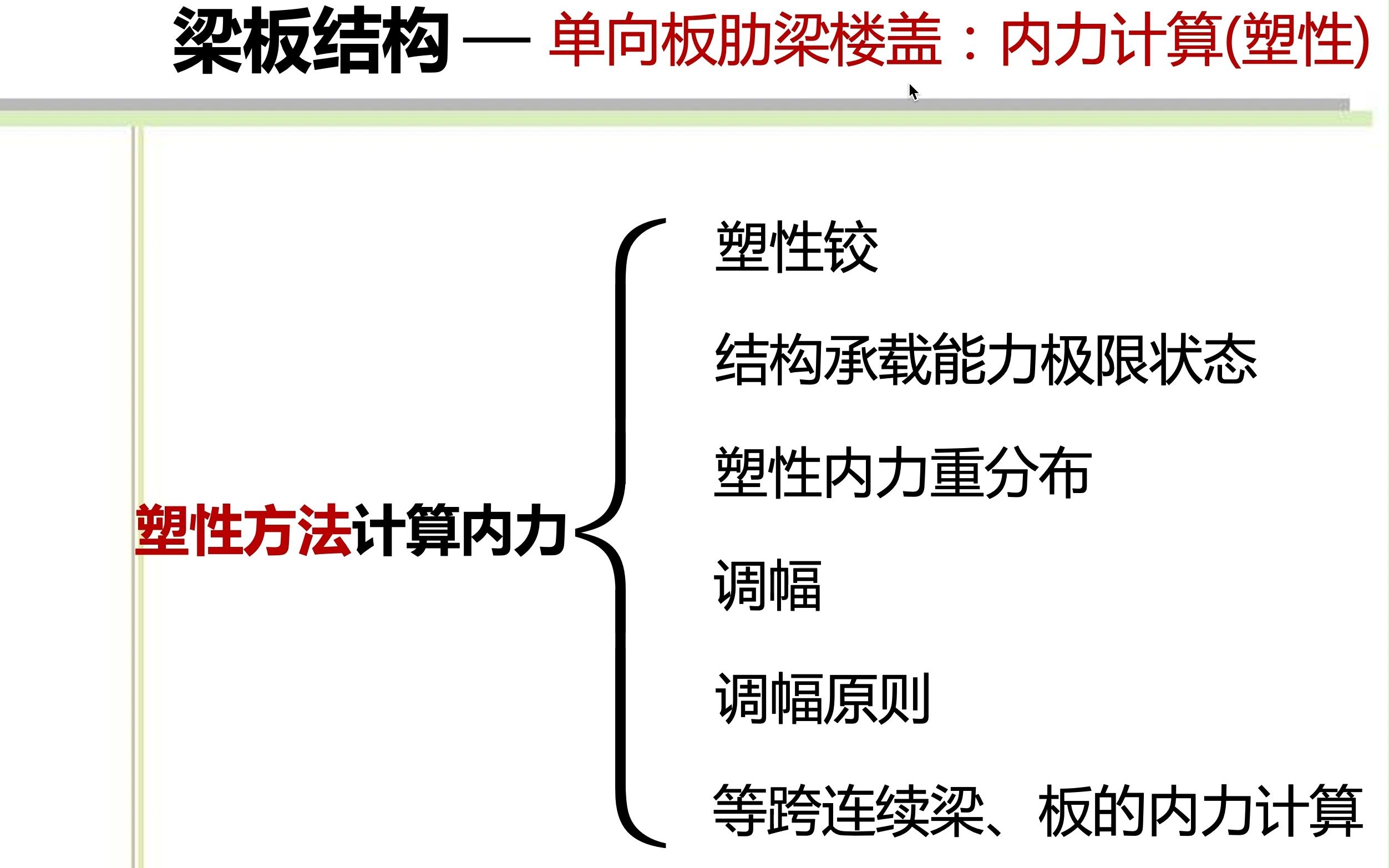 6.2塑性铰、塑性内力重分布(钢结构)