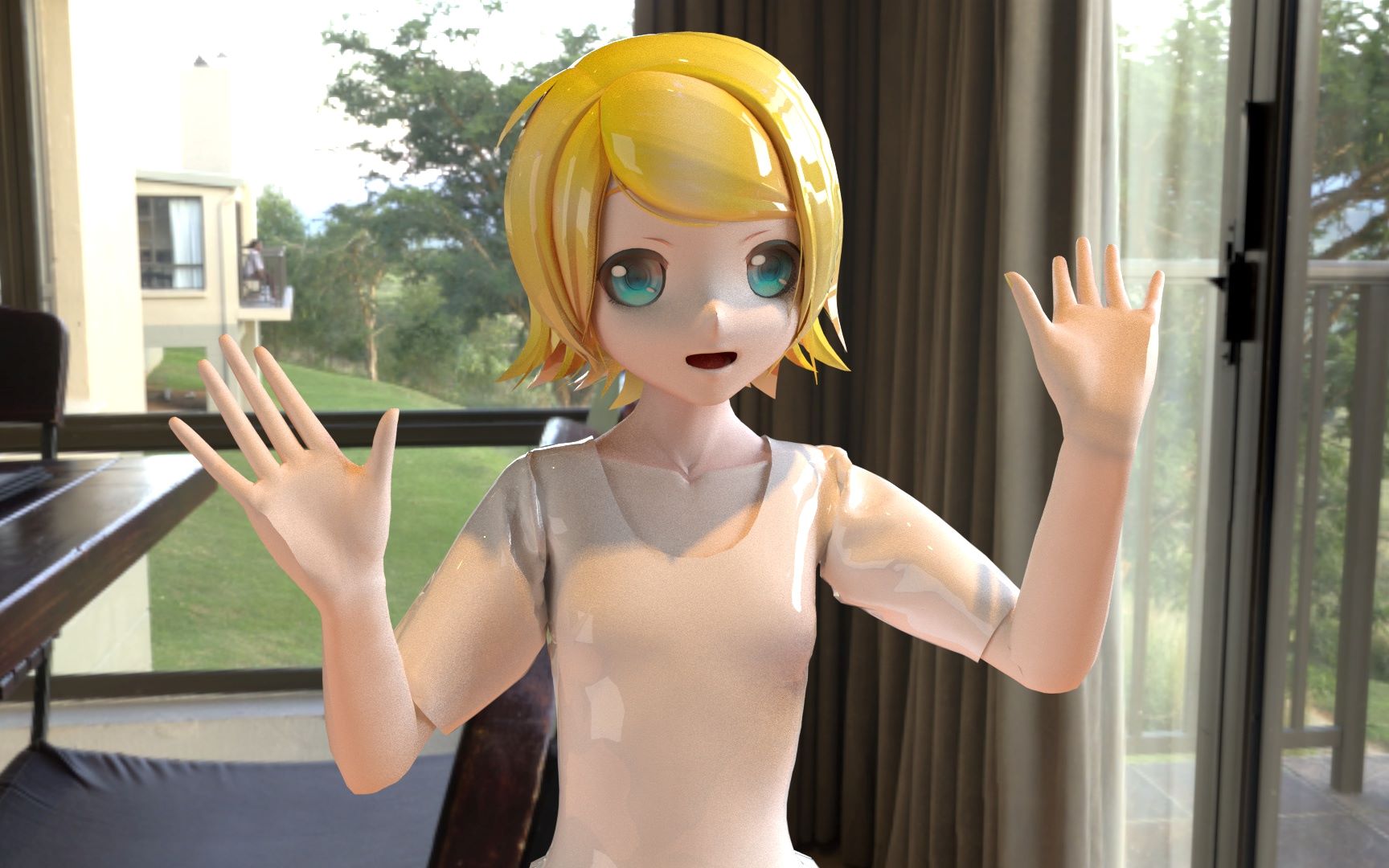 【MMD/C4D】布料解算测试