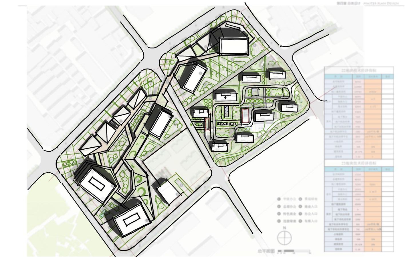 23城乡规划考研快题导学——实际案例转译 商住街区规划快题的画法2!