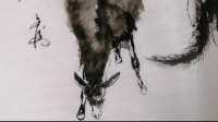 国画大写意(低头的驴),用笔细腻,寥寥数笔活灵活现