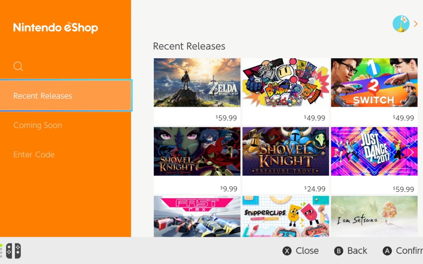 【中字】界面清新简洁。任天堂Switch 通知与eShop界面介绍