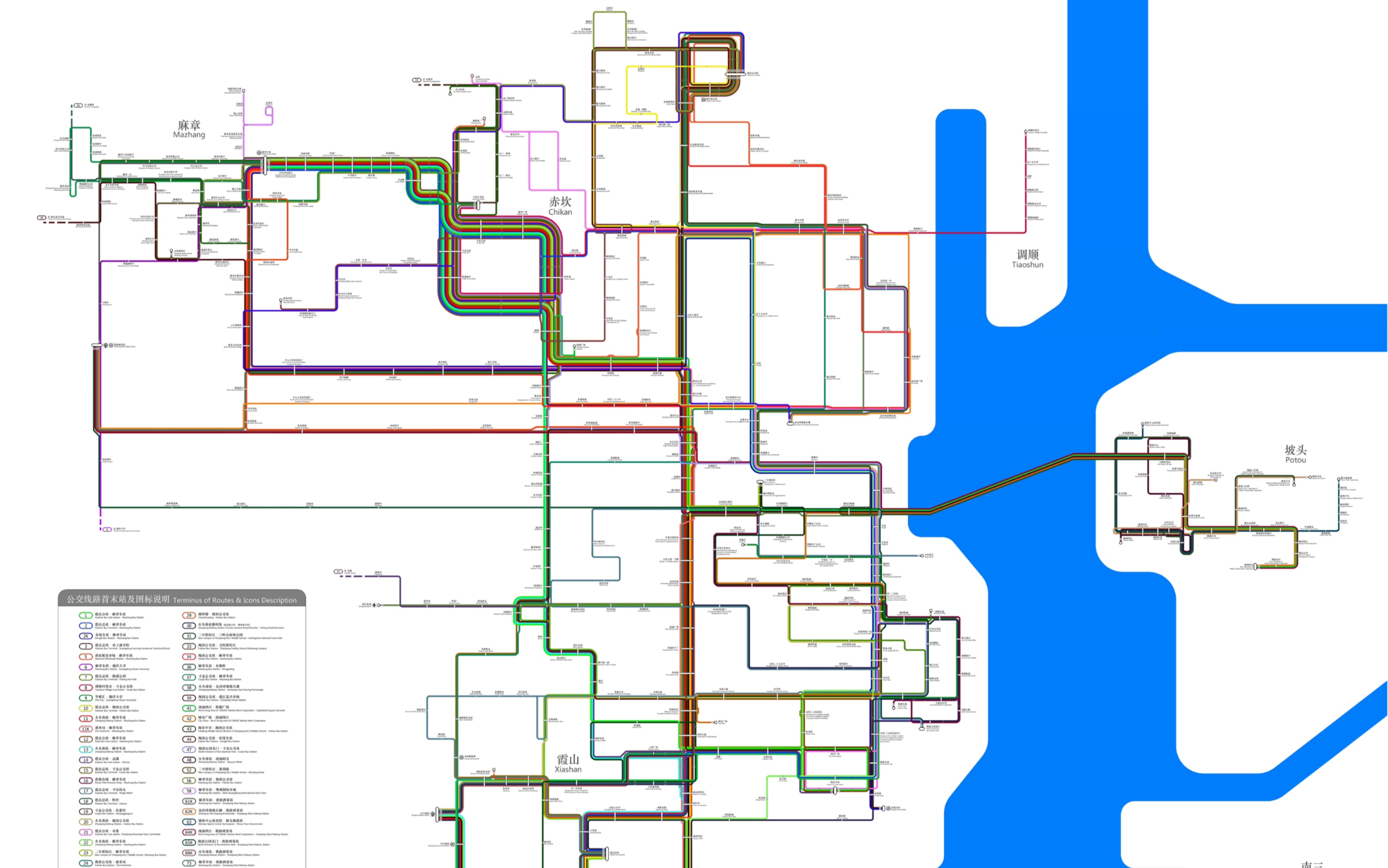 湛江公交 | 利用AutoCAD2007绘制湛江公交集团线路图#