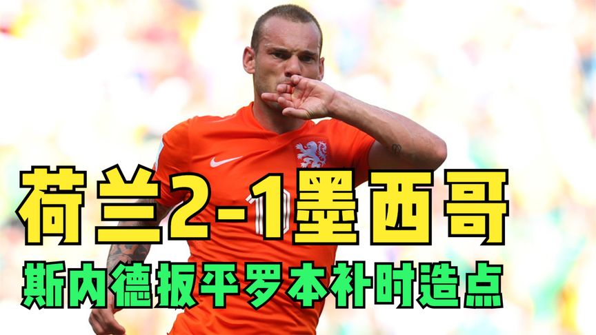 2014年世界杯荷兰2-1墨西哥,斯内德扳平比分,亨特拉尔补时绝杀