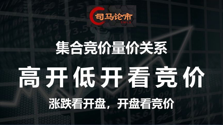 集合竞价的量价关系,高开低开看竞价,涨跌看开盘,开盘看竞价!