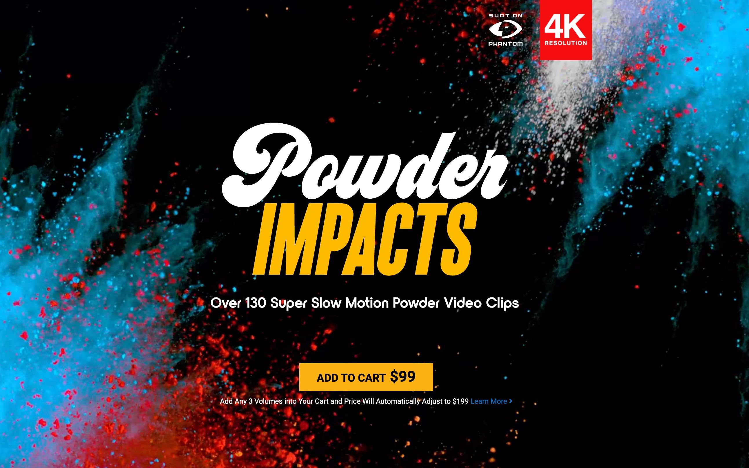 4K视频素材 130个缤纷炫彩粉末爆炸喷洒飞溅特效合成动画 power ...