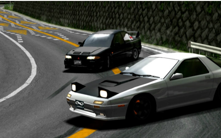 【街道battle2】RX-7 FC VS EVOⅢ吃撑山路下坡