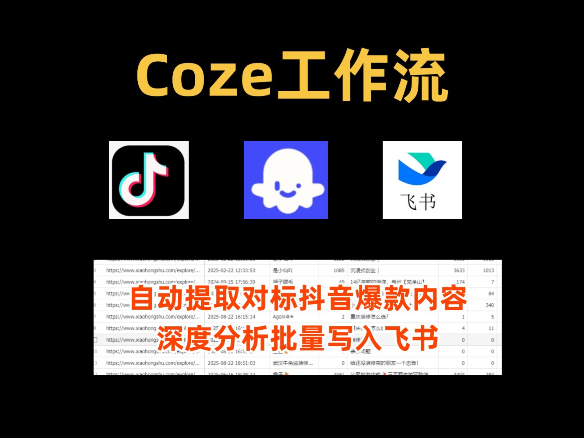...提取抖音爆款视频内容,深度分析,批量改写到飞书多维表格,实战教程