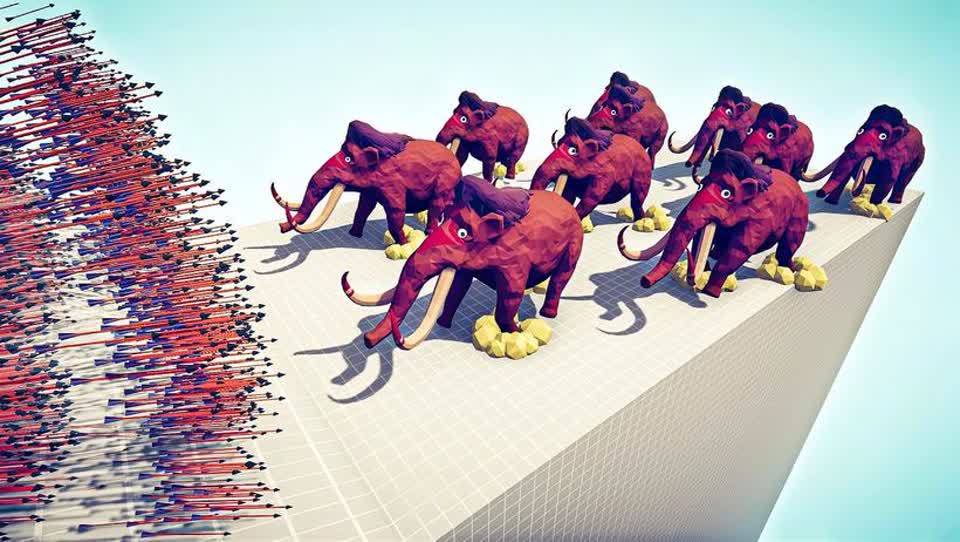 全面战争模拟器:超级射手vs猛犸大军