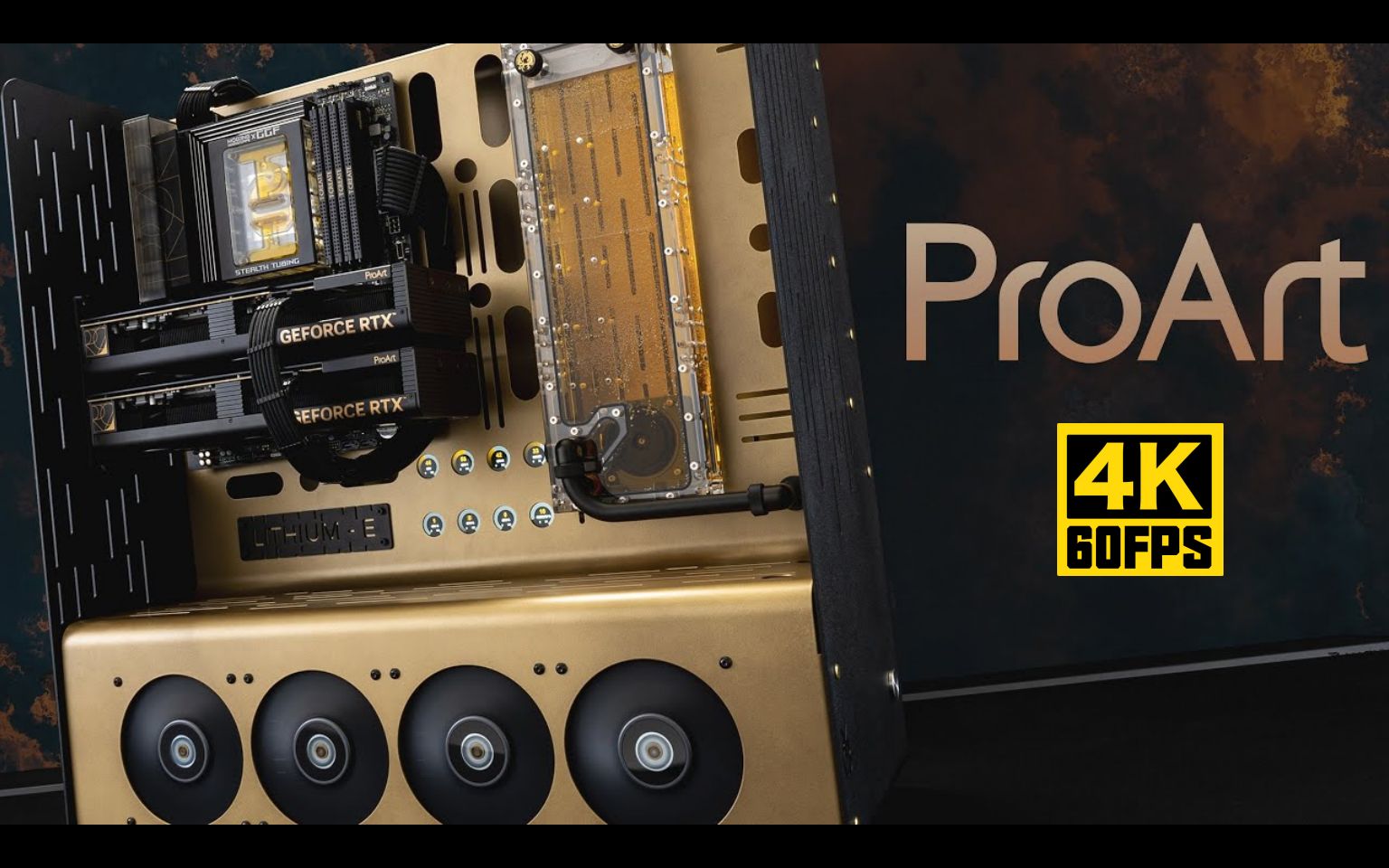 【4K60帧】华硕创意国度黑金配色分体水冷生产力电脑工整舒适装机 | ...