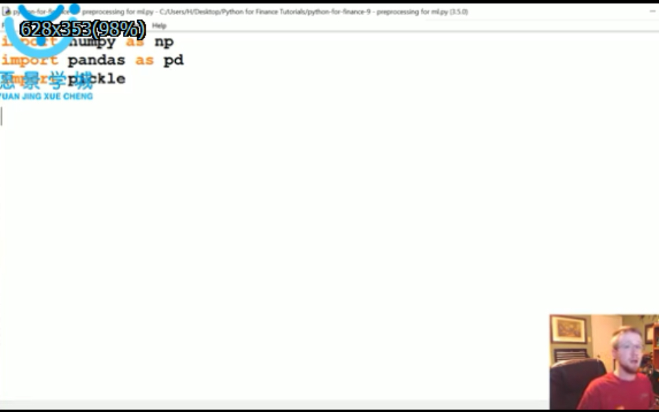 ...城】预处理数据,用于机器学习——为第9页的财务编程编写Python程序