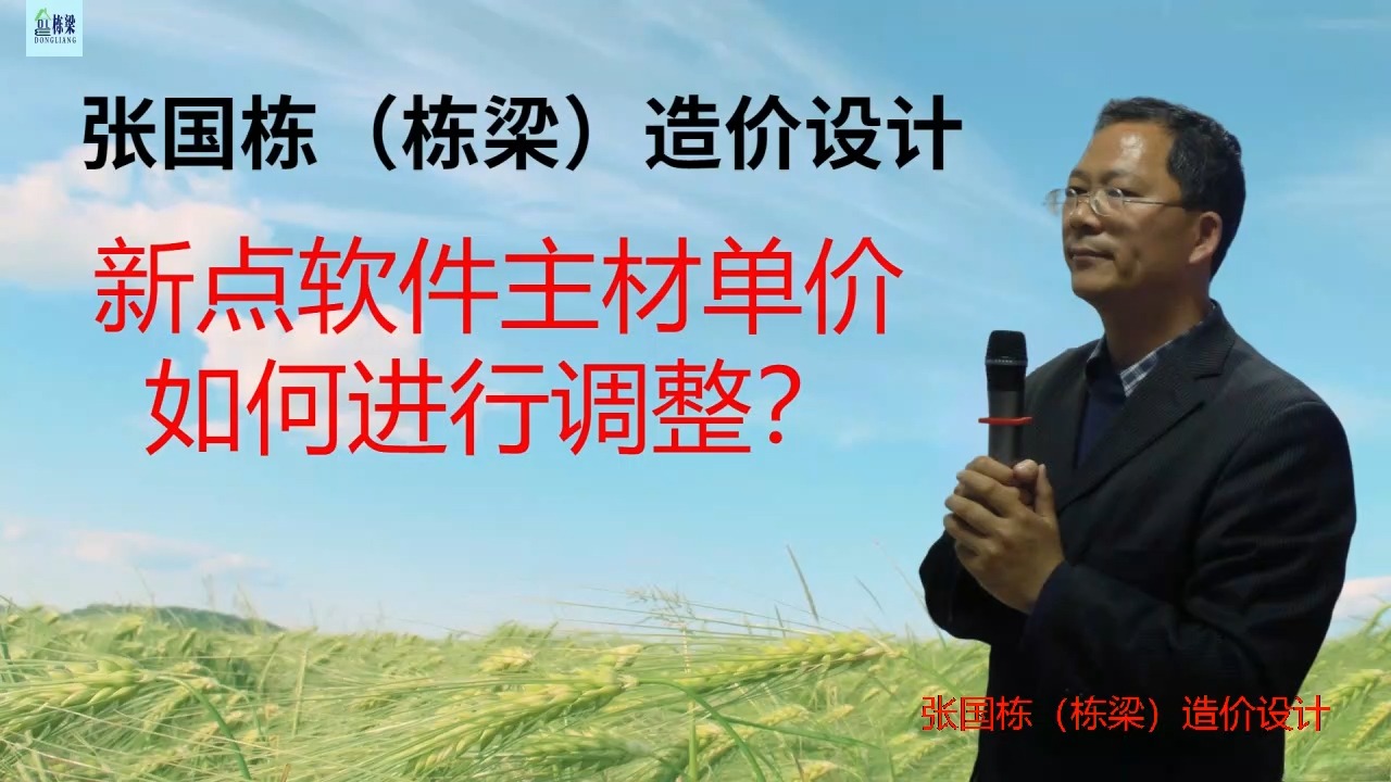 张国栋(栋梁)造价设计:新点软件主材单价如何进行调整?