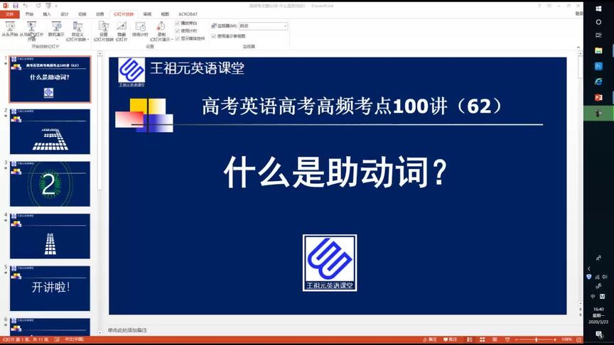 英语高频考点100讲 第62讲 什么是助动词?