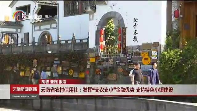 云南省农村信用社:发挥“支农支小”金融优势 支持特色小镇建设