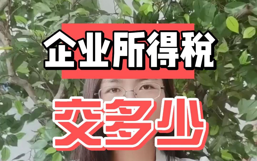 8.8企业所得税交多少?怎么算?1(3)