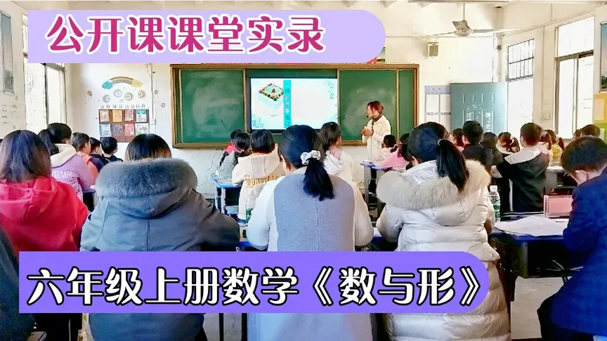 六年级上册数学《数与形》,乡镇学校公开课课堂实录。
