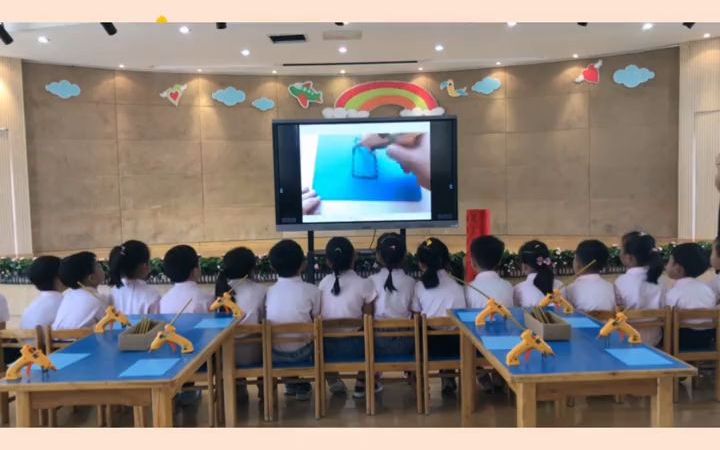 幼儿园大班美术公开课《制作糖人》好玩又有趣的课堂,动手能力强 ...