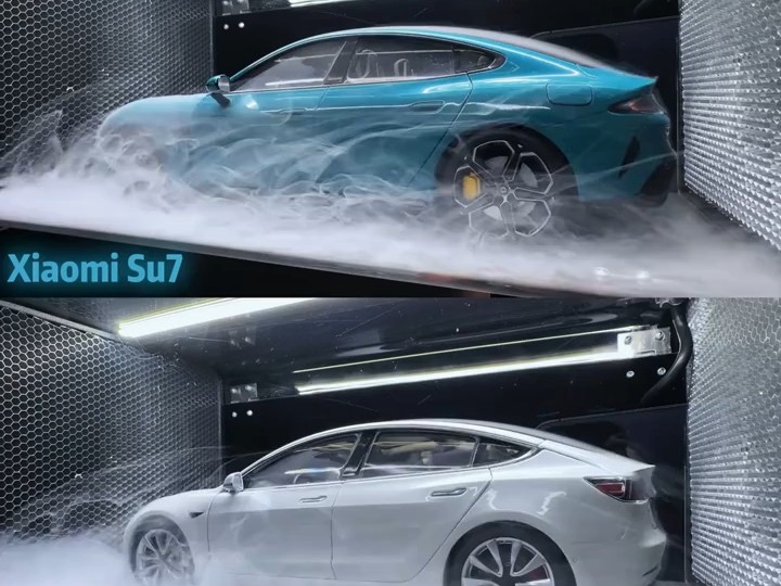 小米su7VS特斯拉model3风洞,哪一个品牌更强