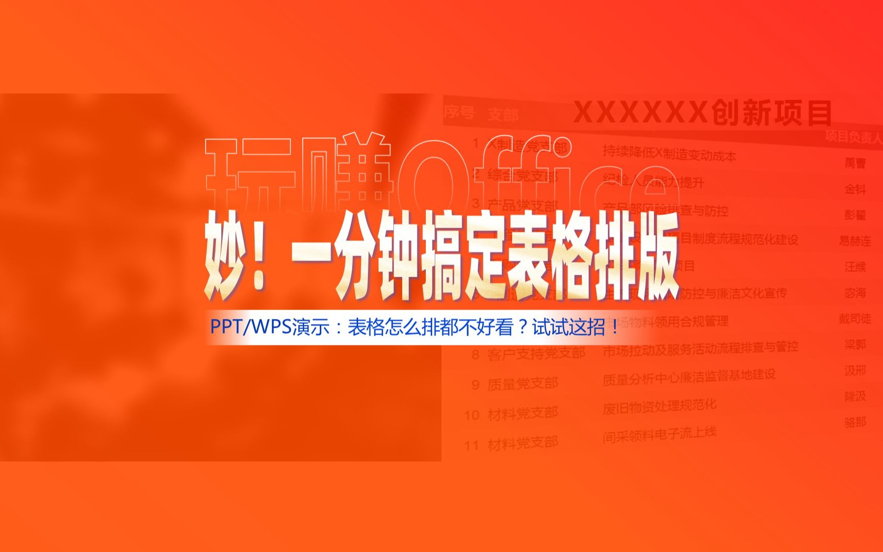 妙!一分钟搞定PPT表格排版