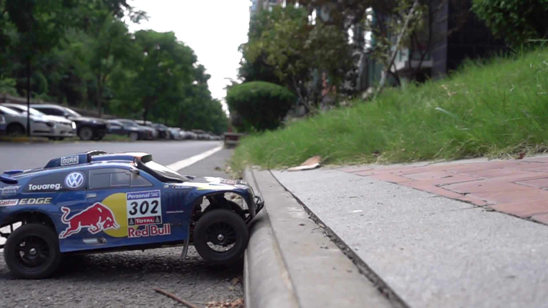【原创】小区越野 飙车 大众 达喀尔 途锐 拉力赛 耐力赛 遥控车 模型 ...