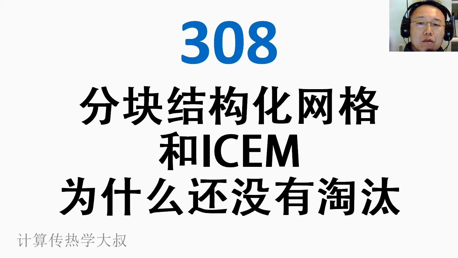 308 分块结构化网格和ICEM为什么还没有淘汰?大纵横比网格,计算资源...